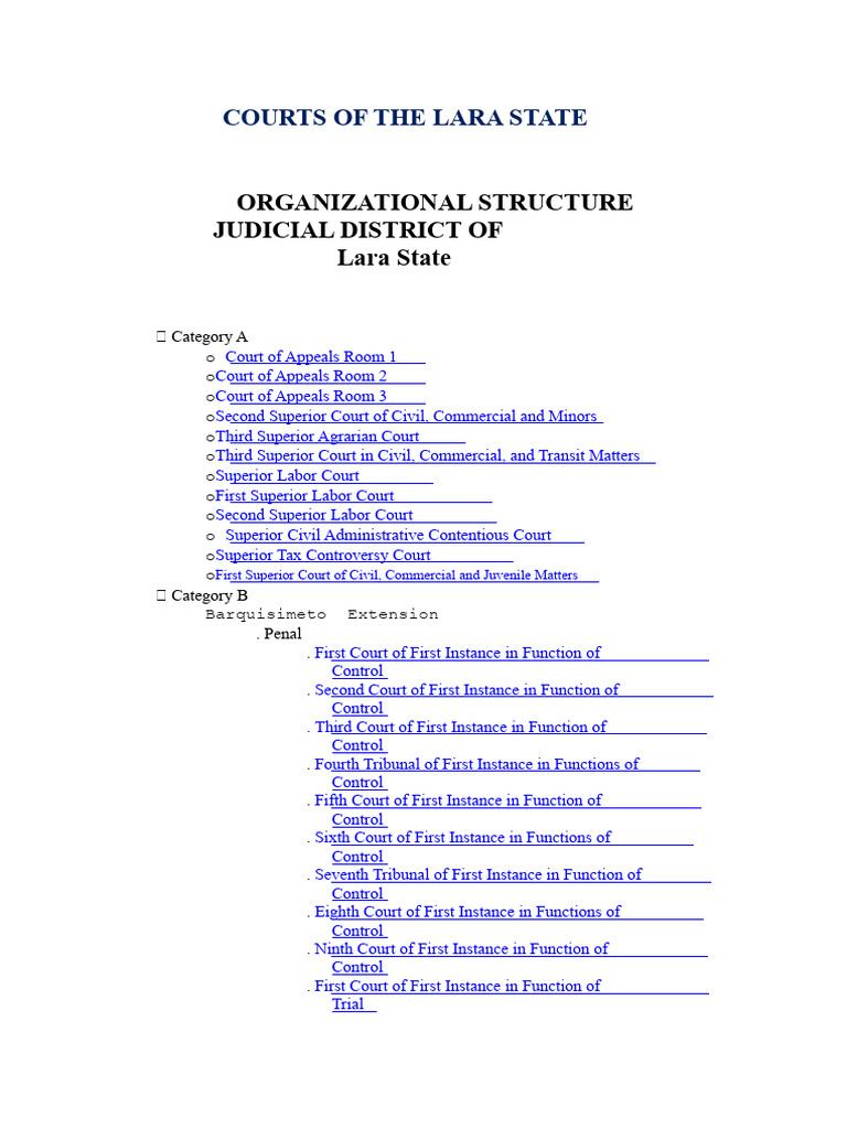 Lara State Court Structure Overview | PDF | Court System Of Canada ...