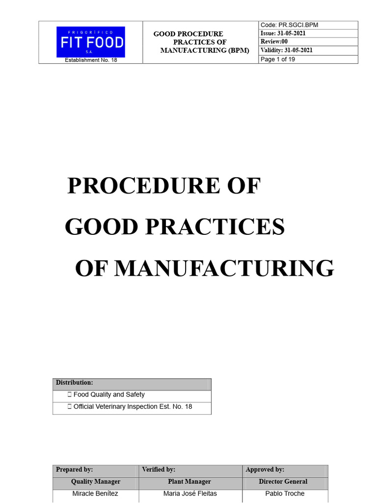 Good Manufacturing Practices Overview | PDF | Food Safety | Hand Washing