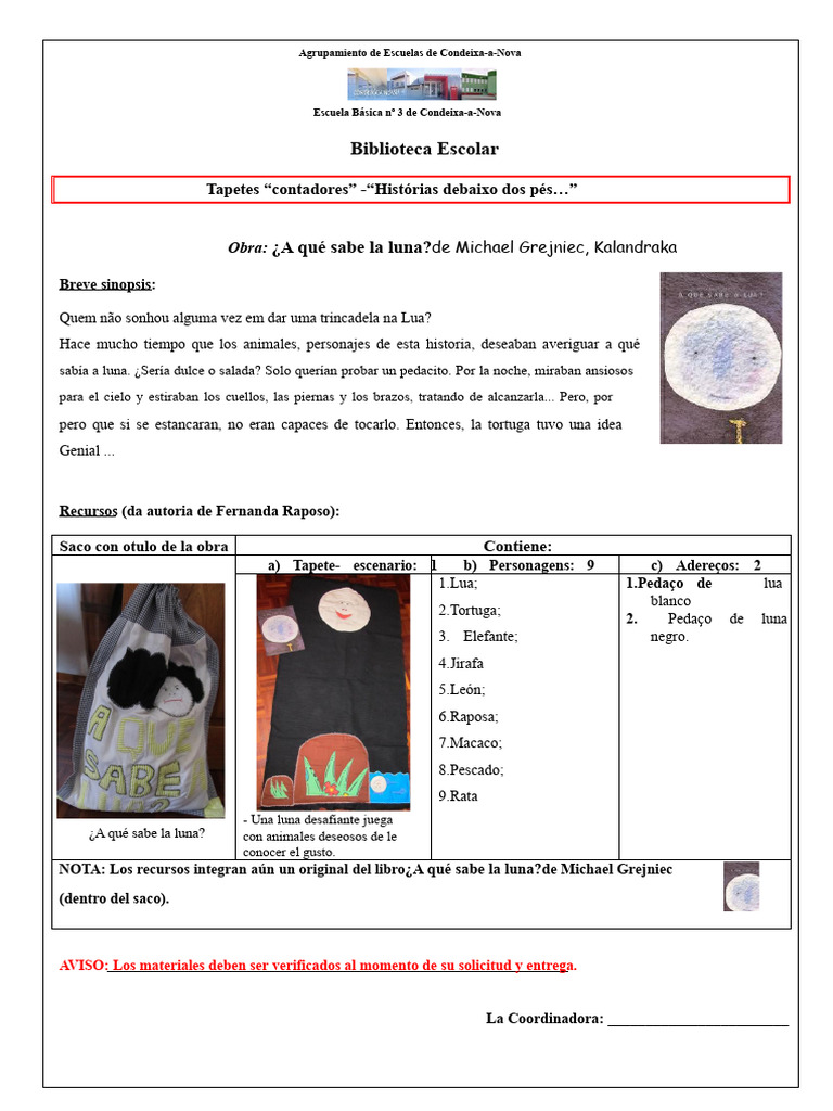Recursos para "¿A qué sabe la luna?" | PDF