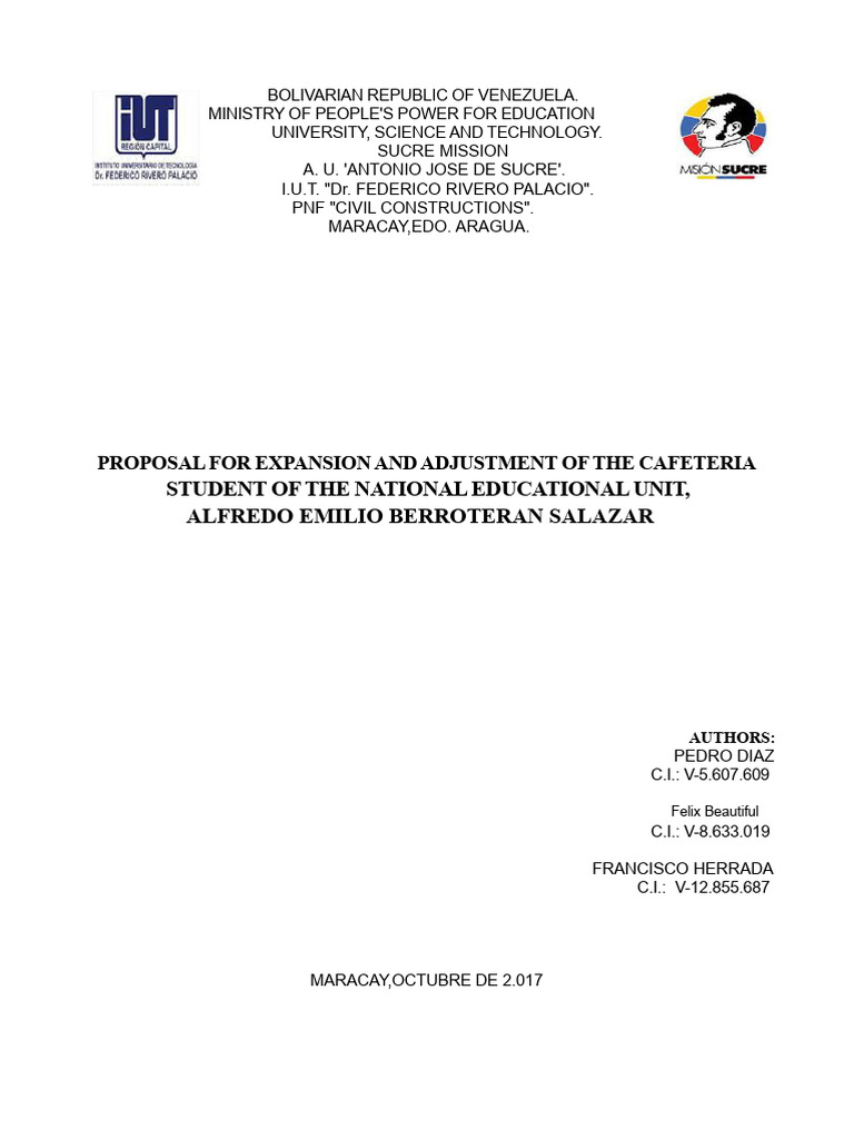 School Cafeteria Expansion Proposal | PDF | Dieting | Adolescence