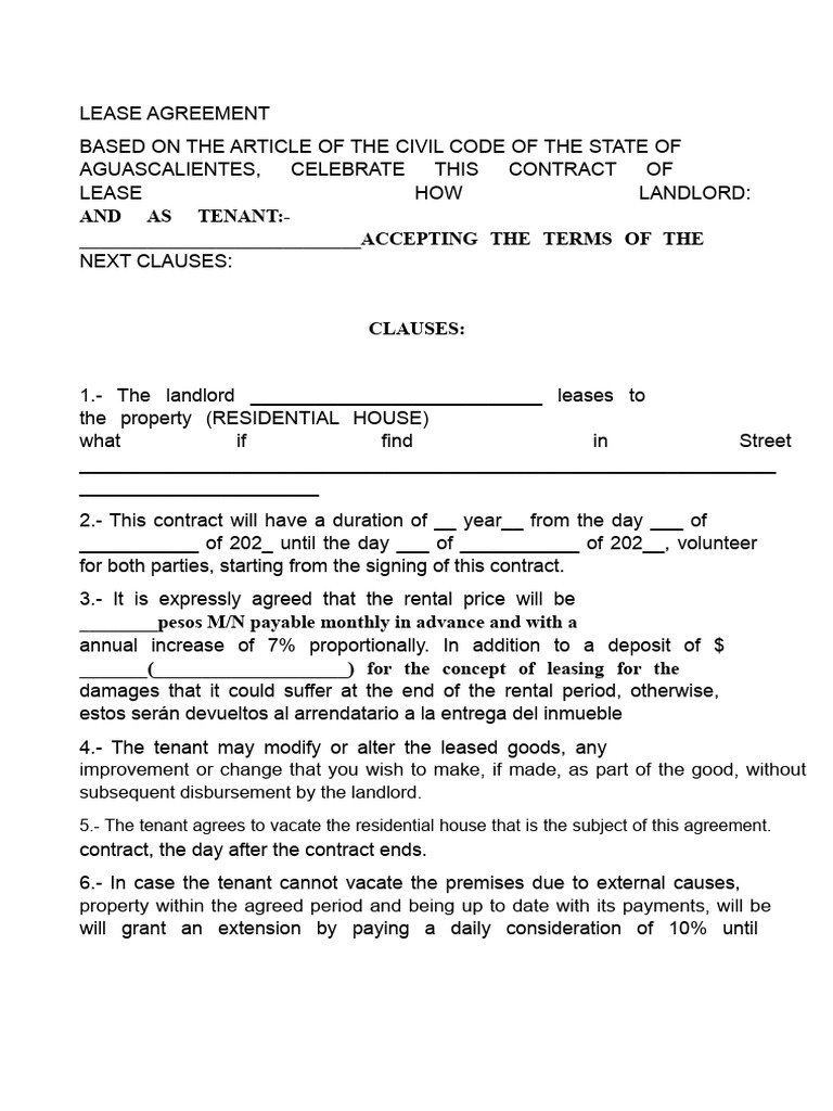 Lease Agreement | PDF | Lease | Leasehold Estate