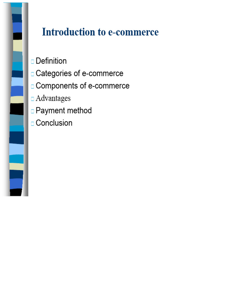 Introduction To E-Commerce | PDF | E Commerce | Commerce