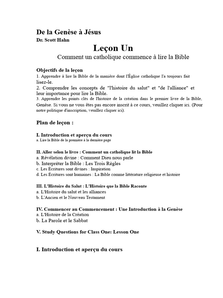 De La Genèse À Jésus | PDF | Adam | Livre de la Genèse