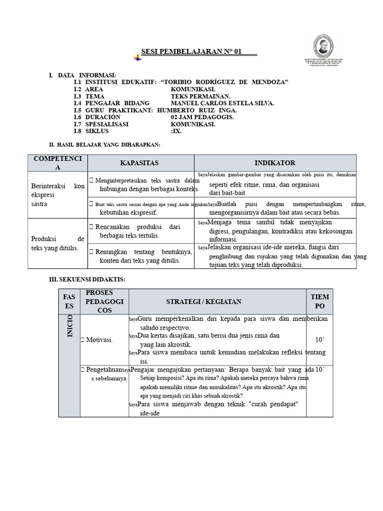 Pembelajaran Teks Sastra: Rima dan Akrostik | PDF