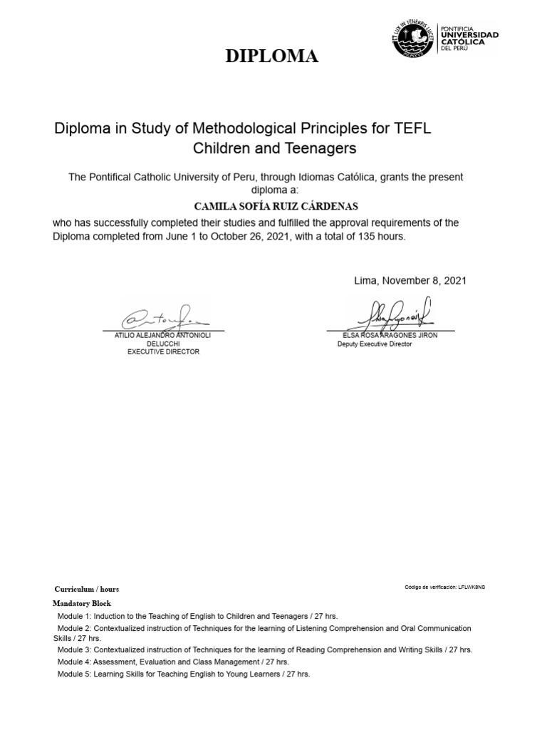 Official Diploma | PDF