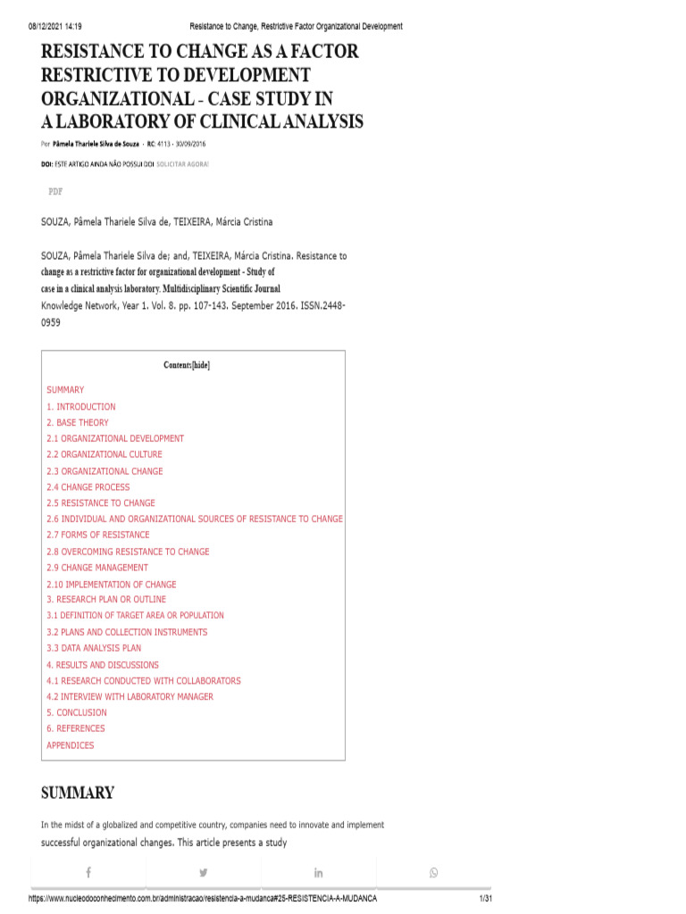 Organizational Changes | PDF | Change Management | Methodology