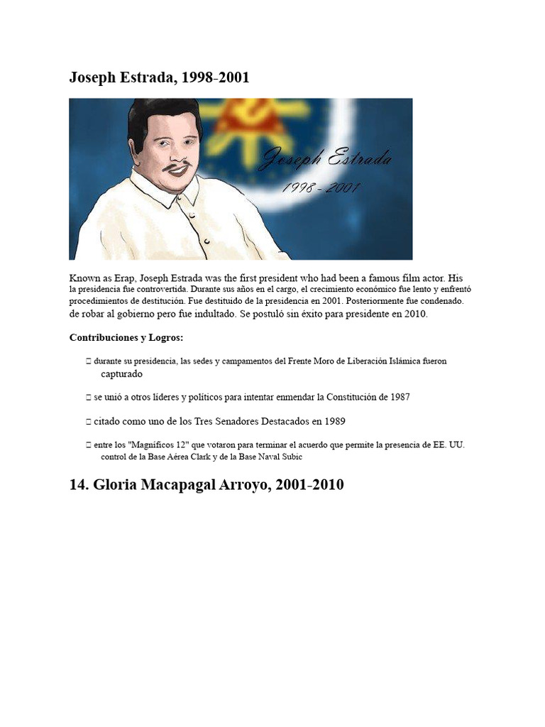 José Estrada | PDF | Filipinas | El proceso de destitución