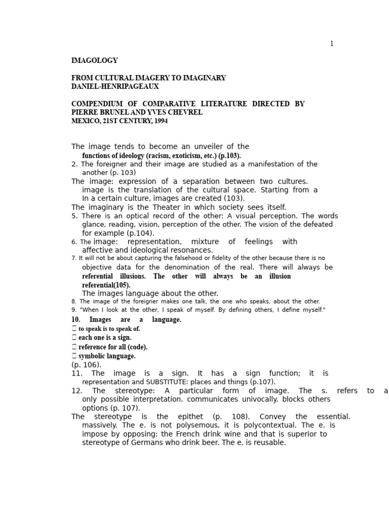 Imagology From Cultural Imagery To The Imaginary, Daniel-Henri Pagea Ux ...