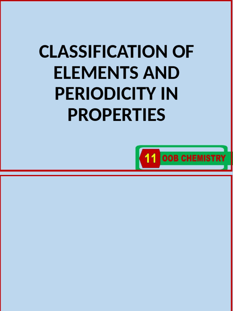 Unit 3 Classification Of Elements Part 1 Pdf Ion Periodic Table