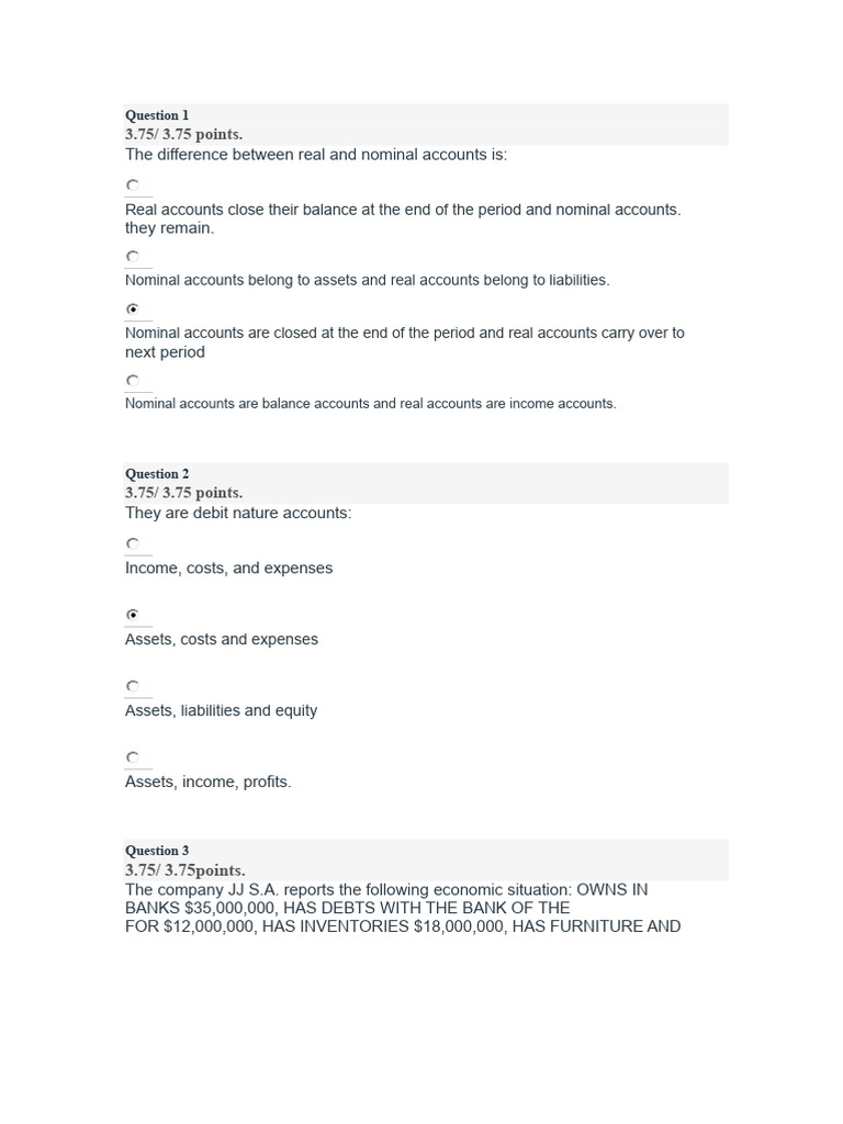 Week 4 General Accounting Exam | PDF | Debits And Credits | Equity ...