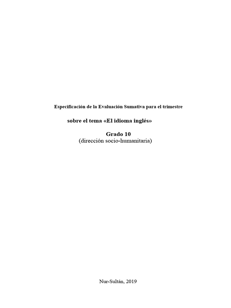 OHS SOCH Inglés Lengua OGN 10 Clase | PDF | Puntuación | Léxico