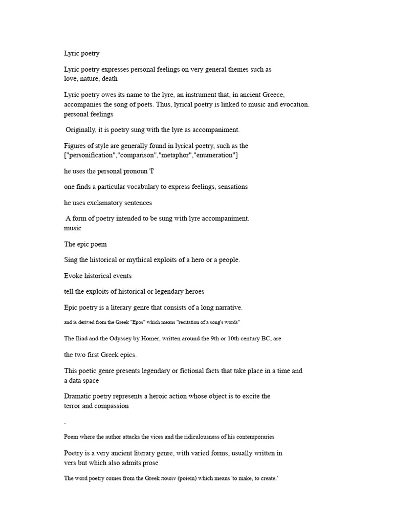 Lyric Poetry | PDF
