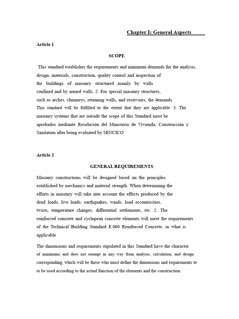 Masonry Construction Standards Guide | PDF | Masonry | Concrete