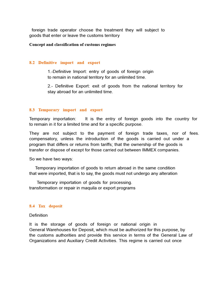 Customs Regimes for Trade Operators | PDF | Customs | Economies