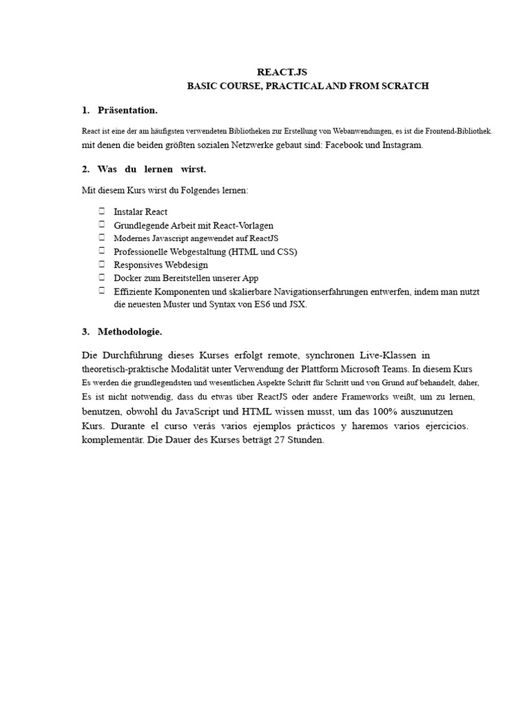 React JS Kurs | PDF