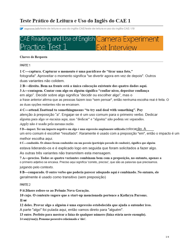 Engexam - info-CAE Leitura e Uso Do Inglês Teste Prático 1.PDF (19.10. ...