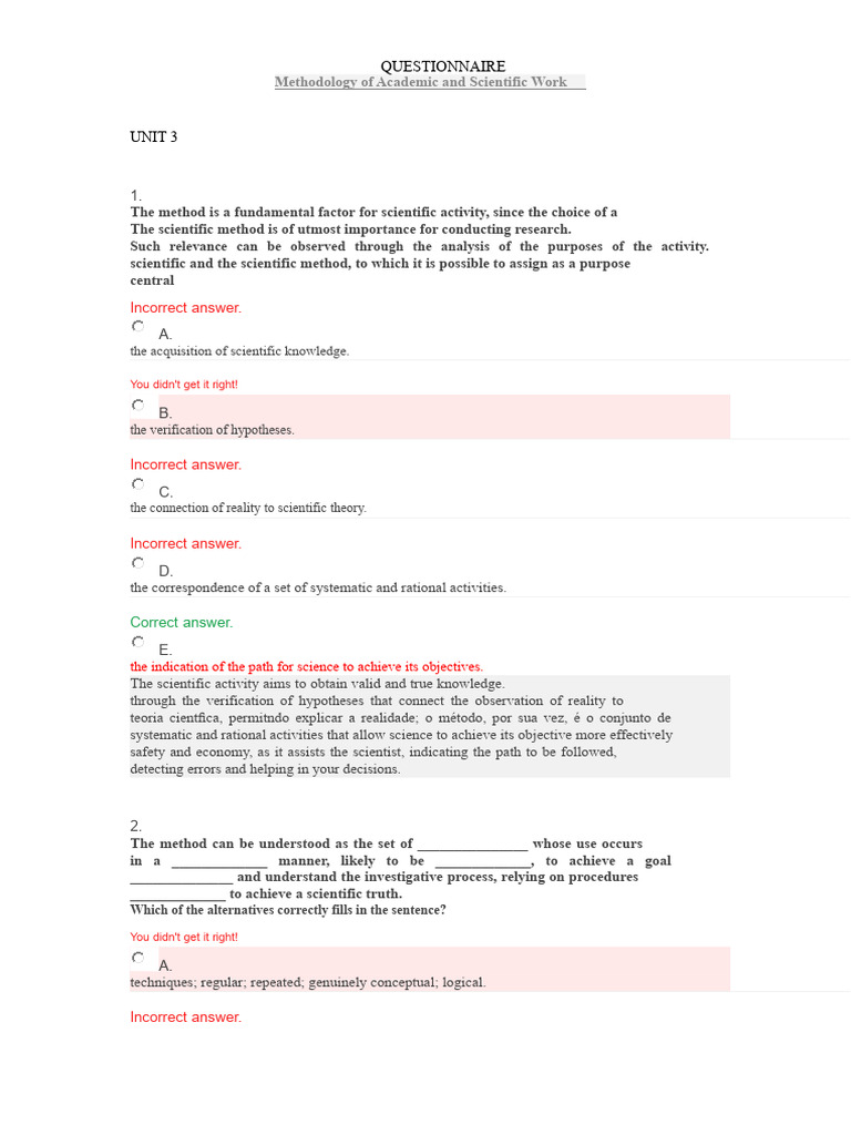 Methodology of Academic and Scientific Work - UNIT 3 - 4 | PDF ...