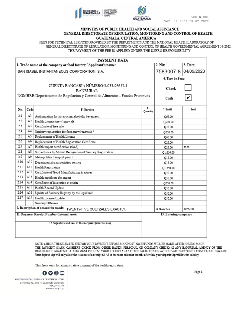 Food Control Form Version March 01.03.22 - 132022-Drca-Vcc-G-001 | PDF