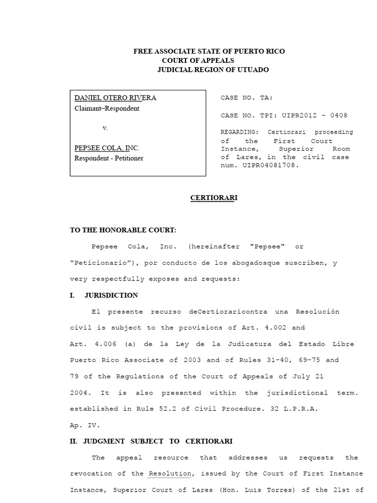 Final Certiorari | PDF | Summary Judgment | Evidence