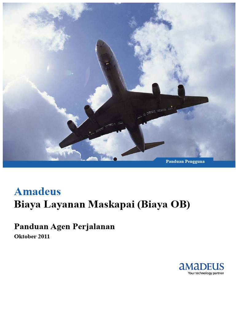 Panduan Biaya Layanan Maskapai Amadeus | PDF