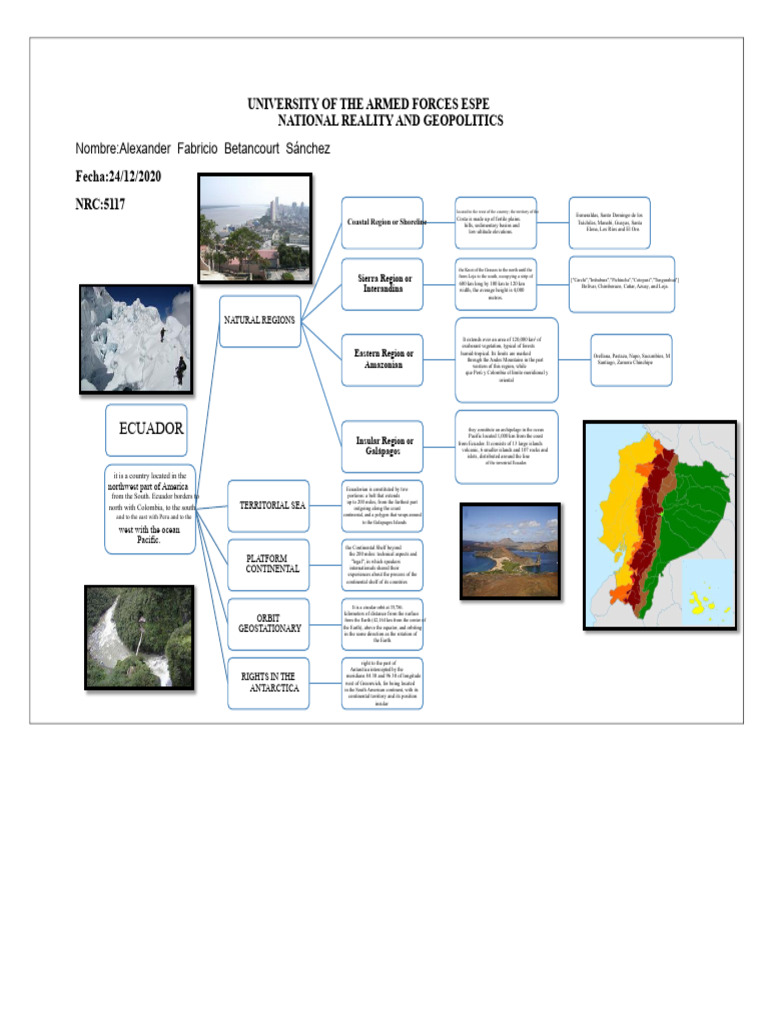 Natural Regions of Ecuador Conceptual Map | PDF | Galápagos Islands ...