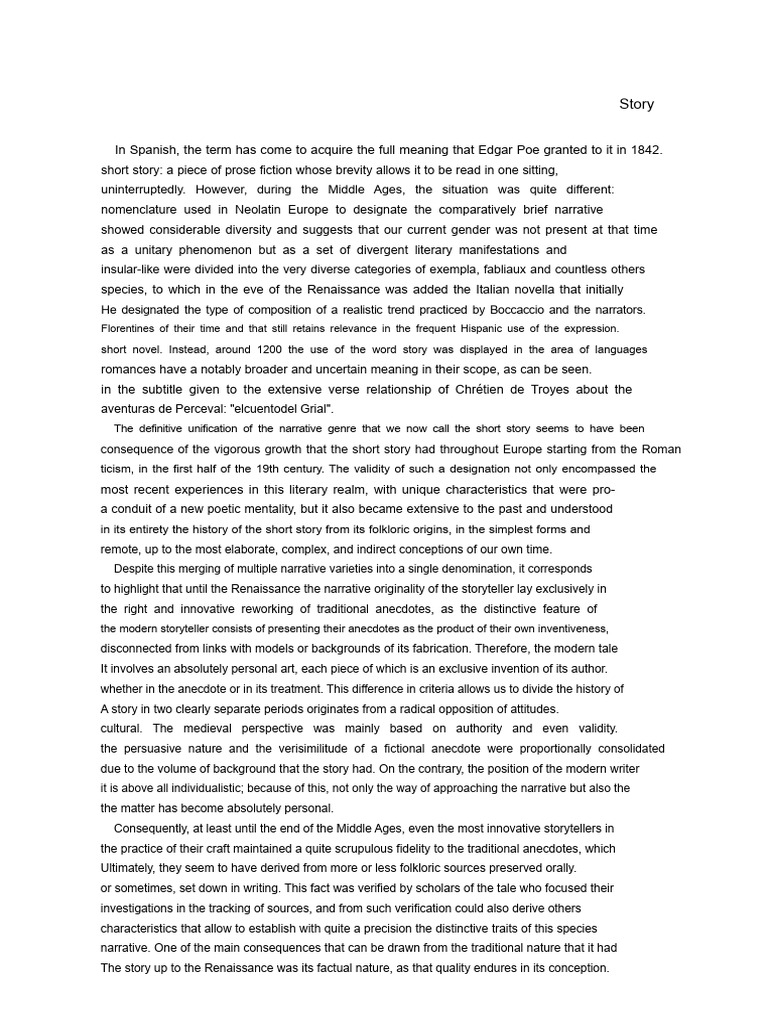Story - Jaime Rest | PDF | Novella | Narrative