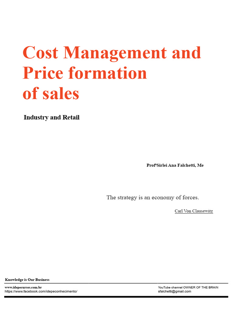 E-Book Cost Management and Pricing Formation | PDF | Goods | Expense