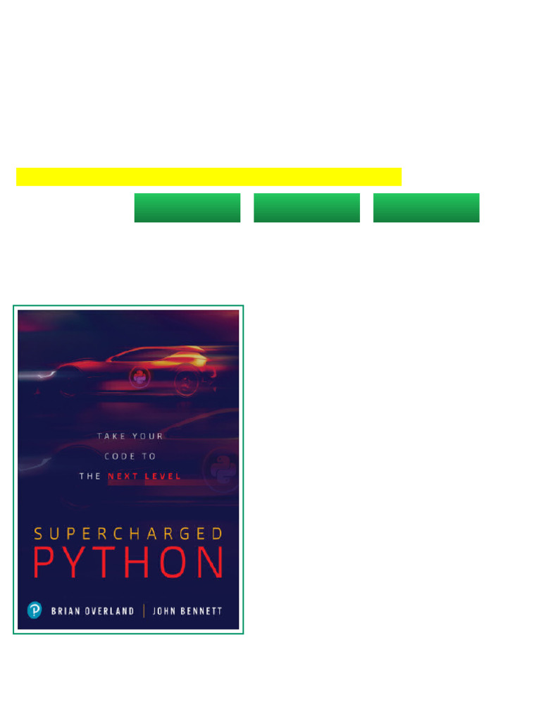 (Ebook) Supercharged Python: Take Your Code To The Next Level by Brian ...