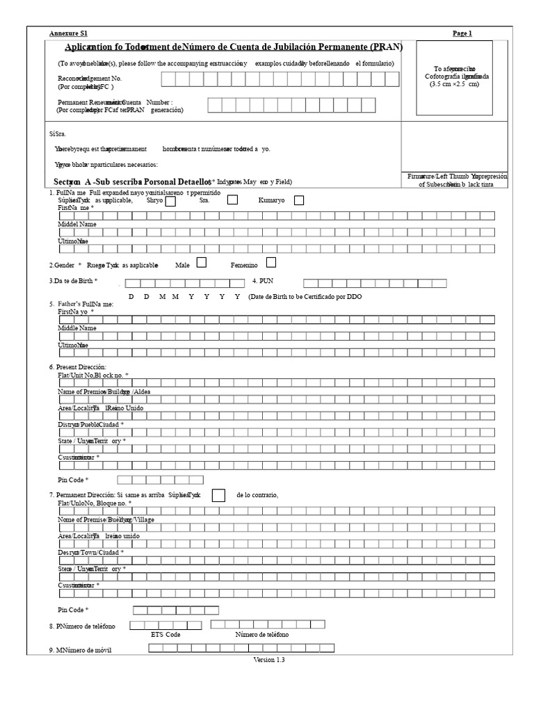 Solicitud de Cuenta PRAN para Jubilación | PDF