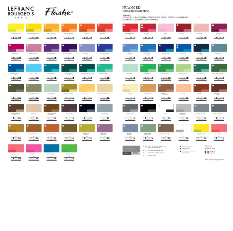 Lefranc-Bourgeois Color Chart Flash | PDF | Blue | Red