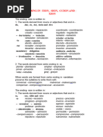 Palabras terminadas en -ción, -sión y -xión | PDF | Artes del Lenguaje ...