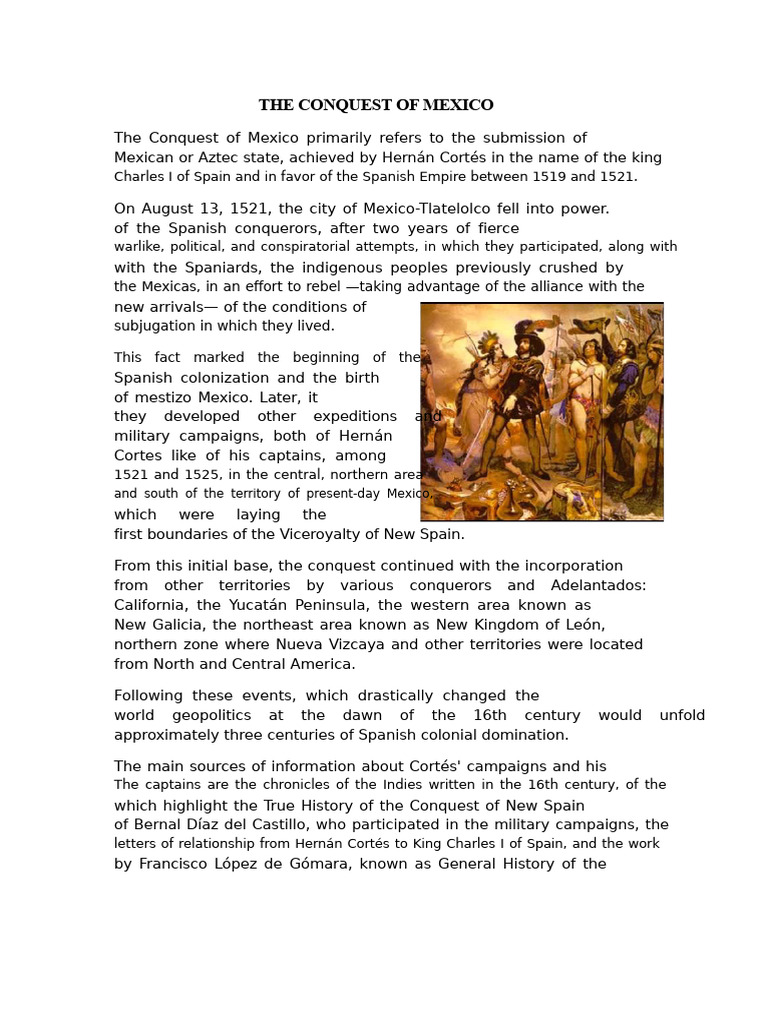 The Conquest of Mexico | PDF | Hernán Cortés | Spanish Colonization Of ...