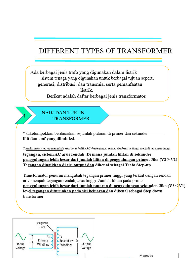 Jenis-Jenis Transformator dalam Sistem Listrik | PDF