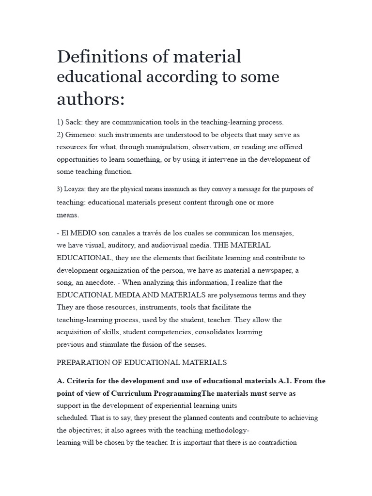 Understanding Educational Materials and Media | PDF | Multimedia ...