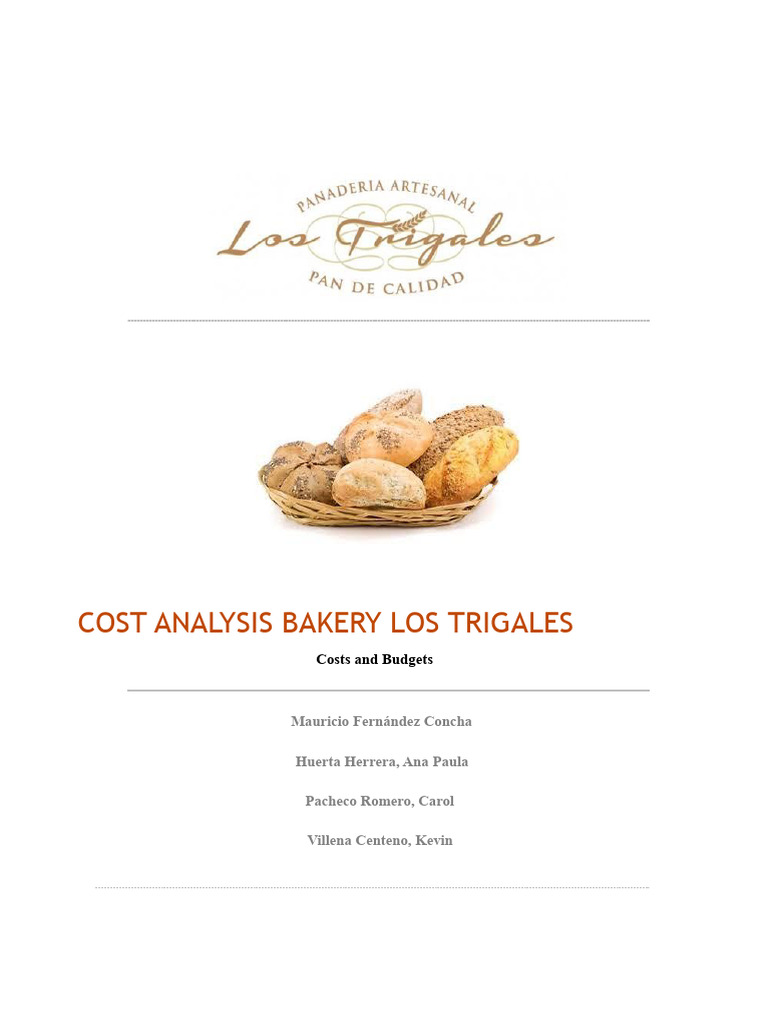 Cost Analysis of Bakery Los Trigales | PDF
