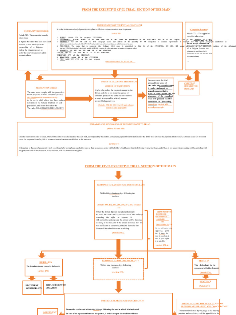 Flowchart Executive Civil Trial | PDF | Lawsuit | Complaint