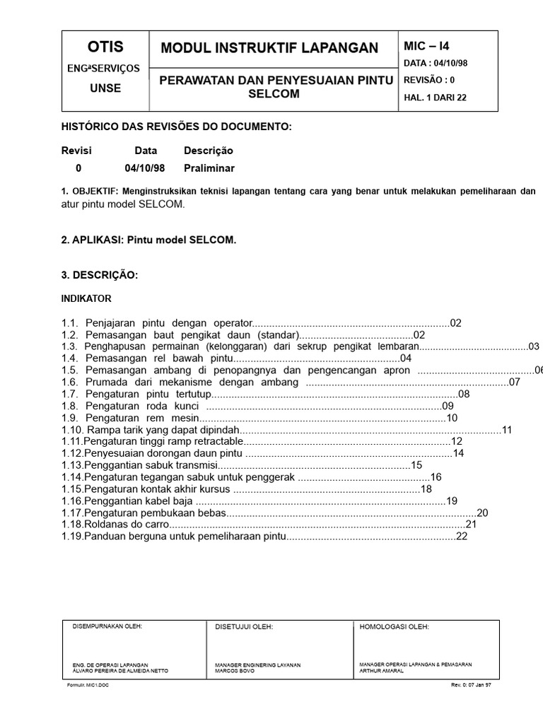 Panduan Pemeliharaan Pintu SELCOM | PDF