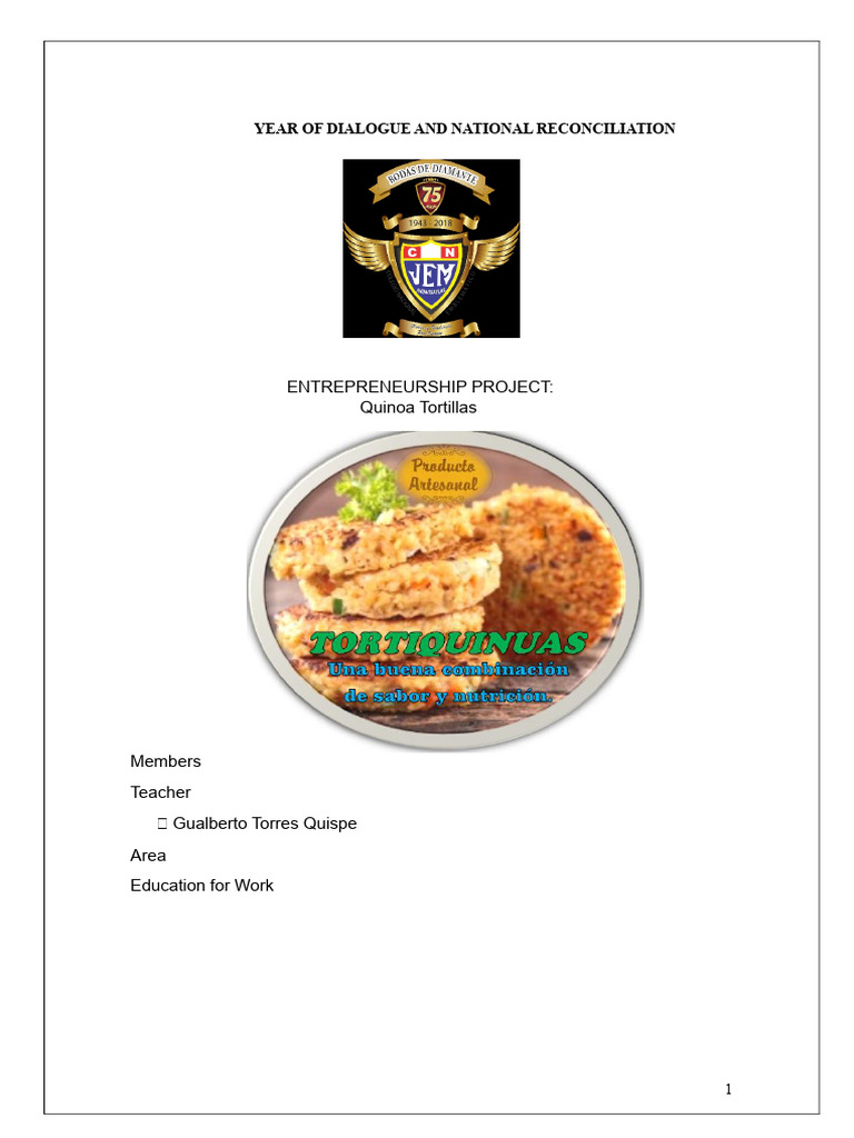 Entrepreneurship Project | PDF | Foods | Nutrition