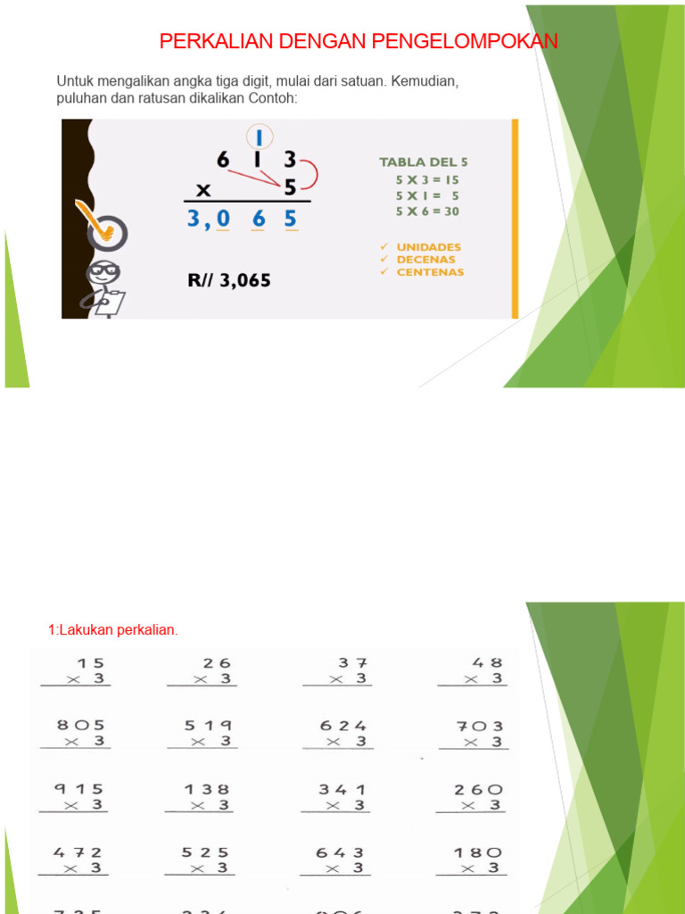 Teknik Perkalian Angka Tiga Digit | PDF