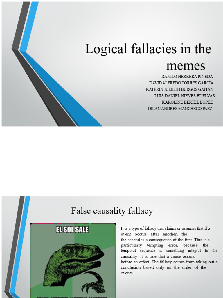 Memes and Logical Fallacies Explained | PDF | Fallacy | Epistemology