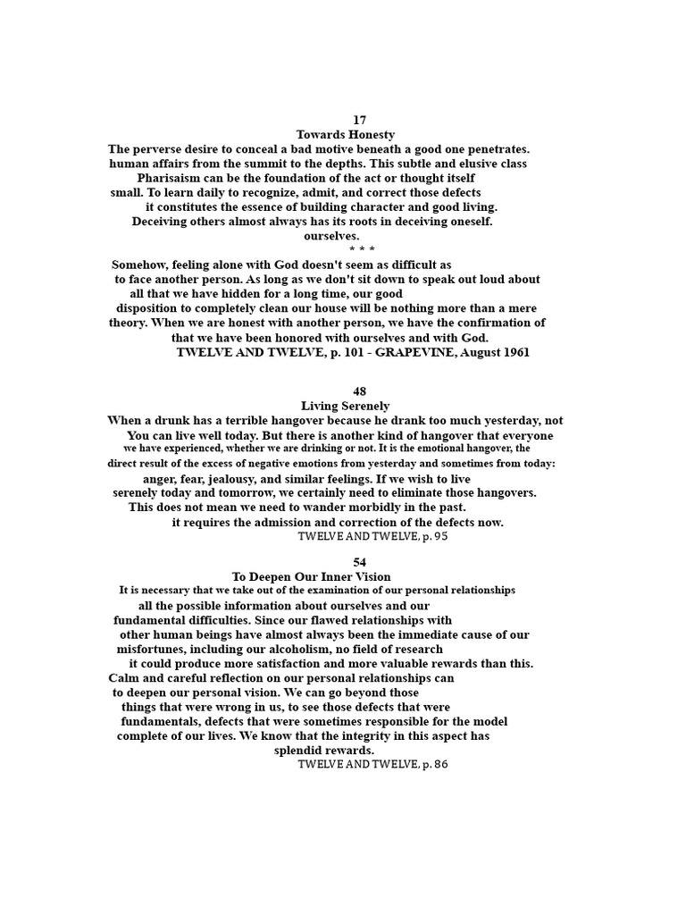 Building Character Through Honesty | PDF | Alcoholics Anonymous ...