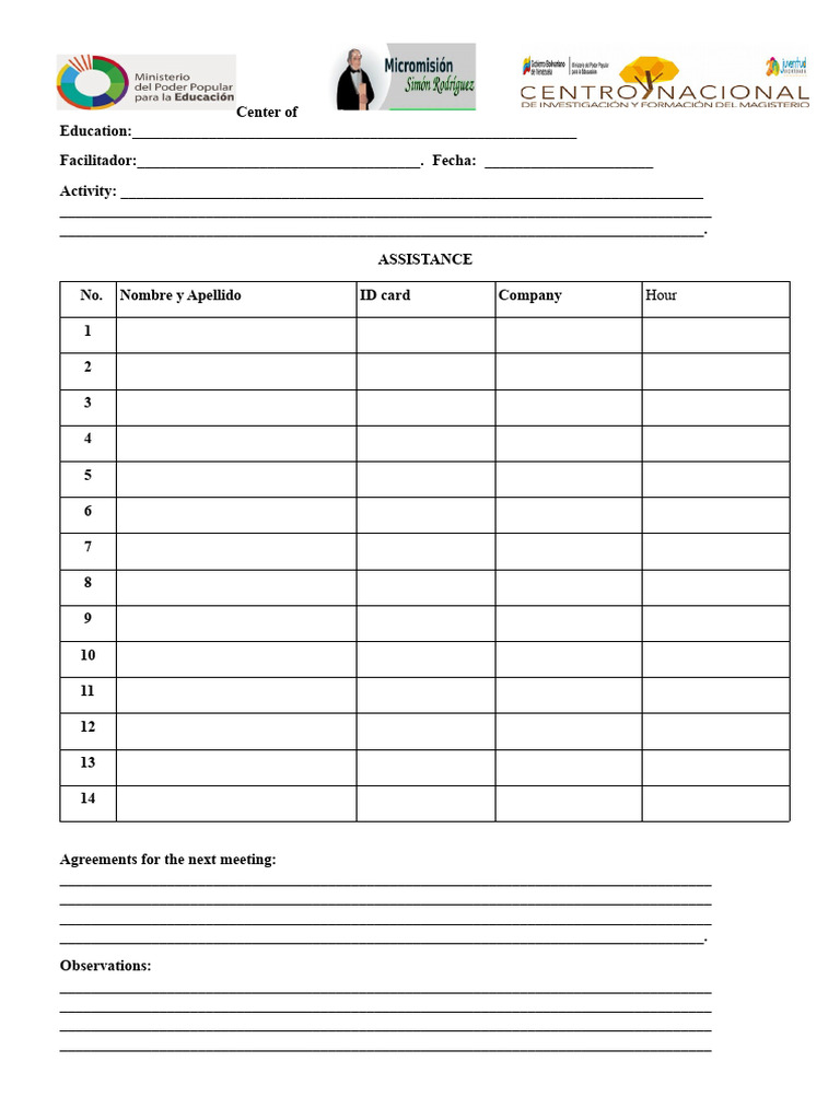 Education Meeting Attendance Log | PDF