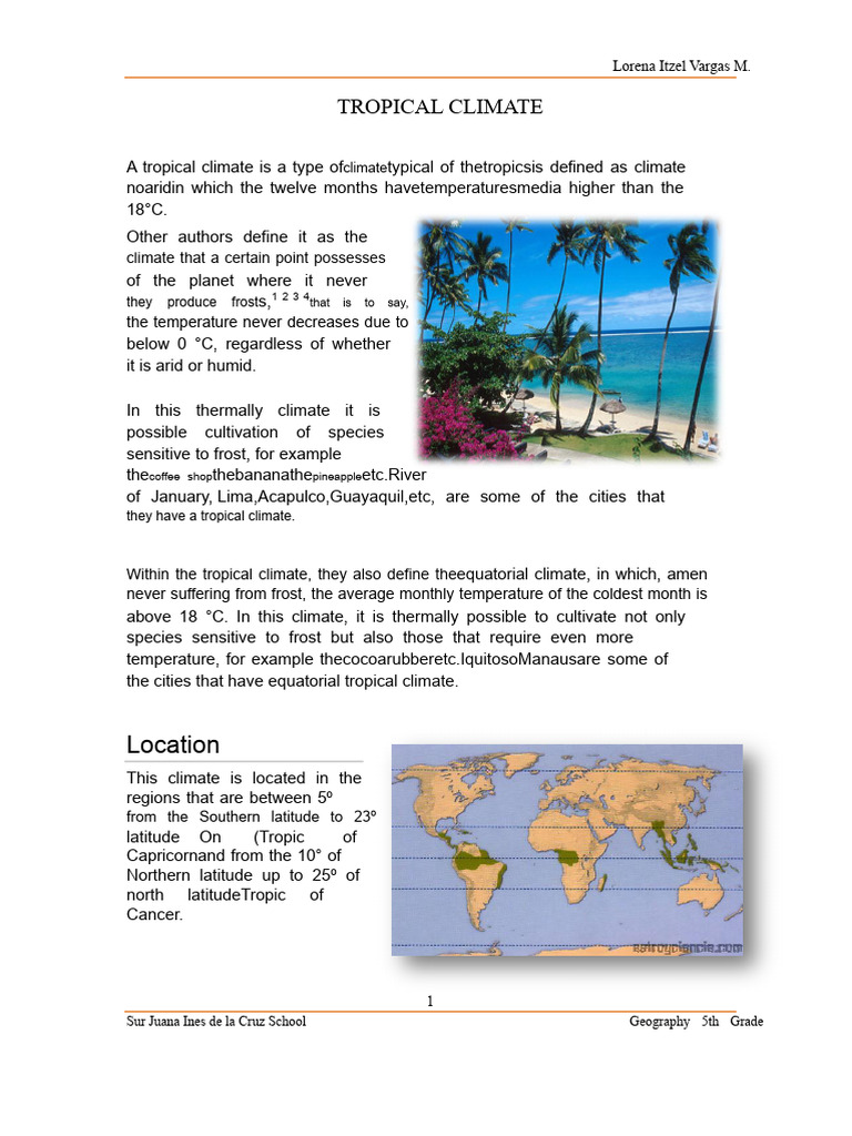 The Different Climates of The World | PDF | Tropics | Rain