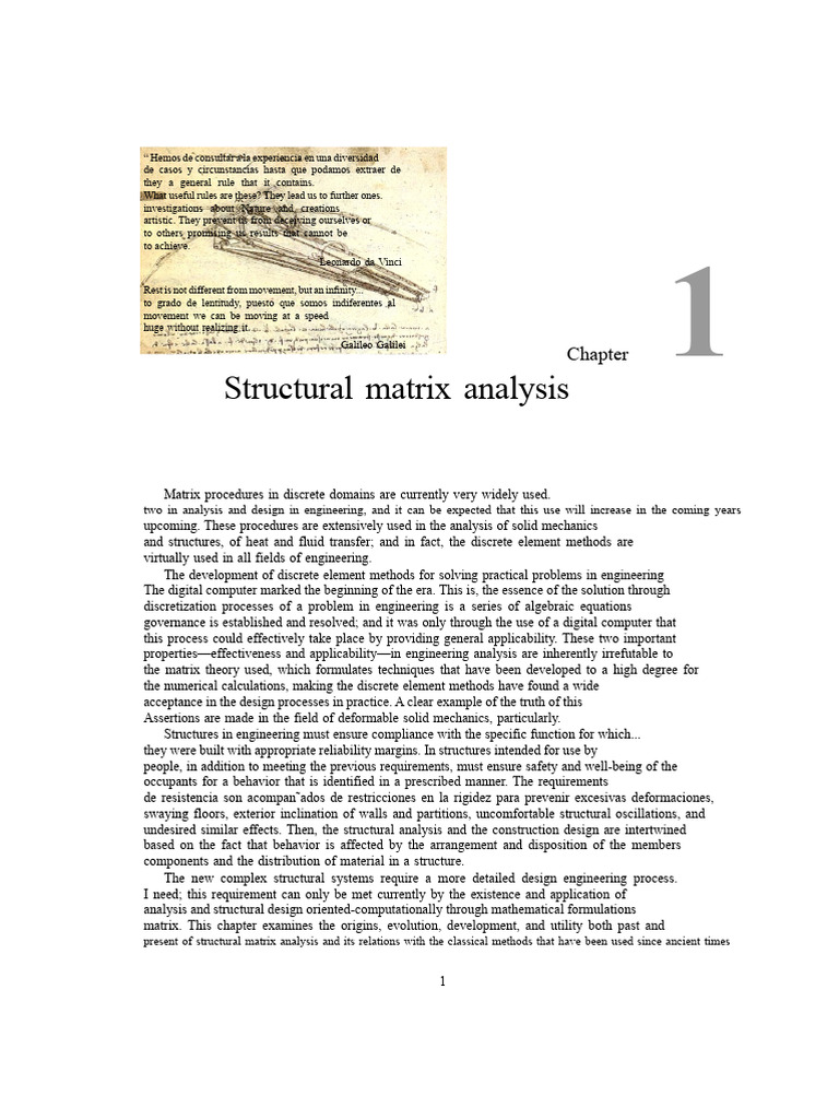Structural Matrix Analysis in Engineering | PDF | Matrix (Mathematics ...
