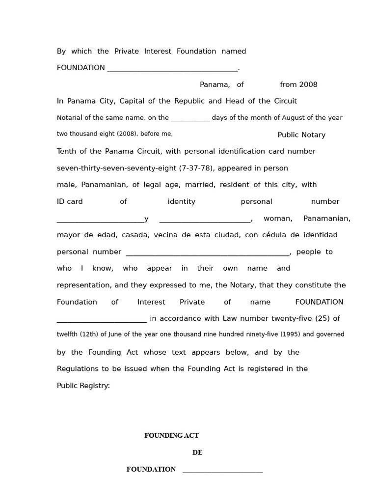 Foundation - Private Foundation Model | PDF | Identity Document ...