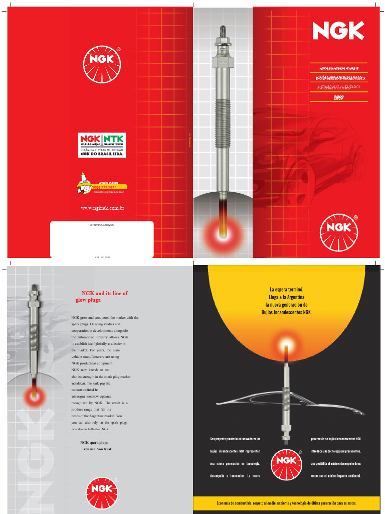 NGK Incandescent Spark Plug Applications | PDF | Motor Vehicle ...