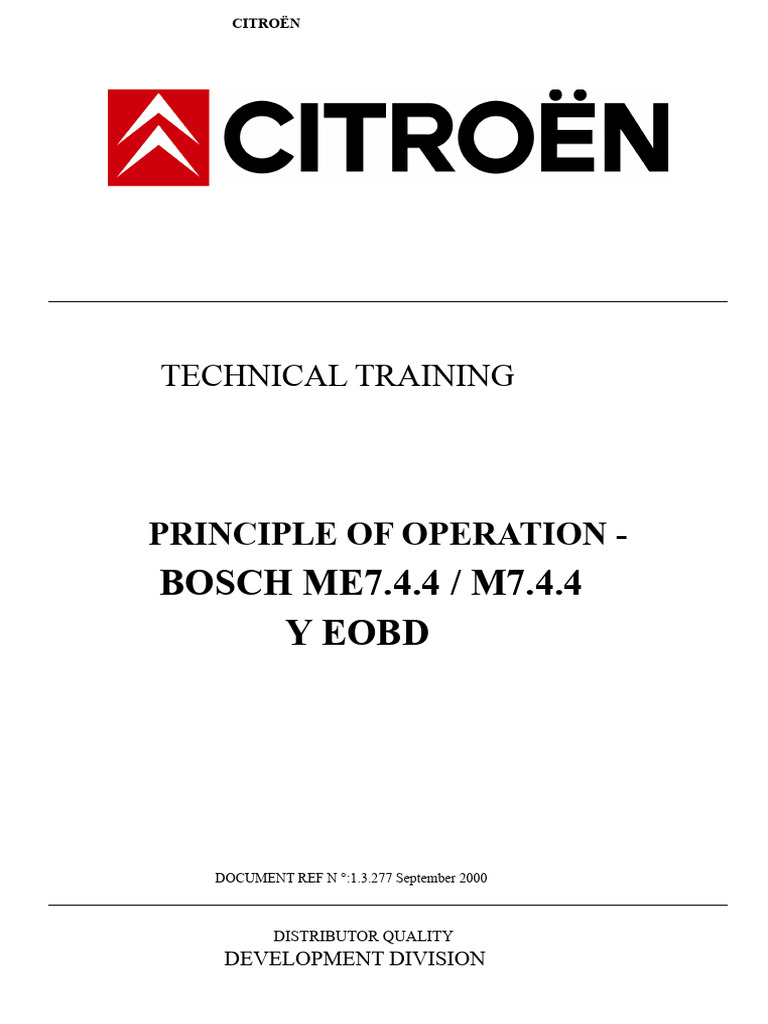 Bosch ME7.4.4/M7.4.4 Operation Guide | PDF | Throttle | Fuel Injection