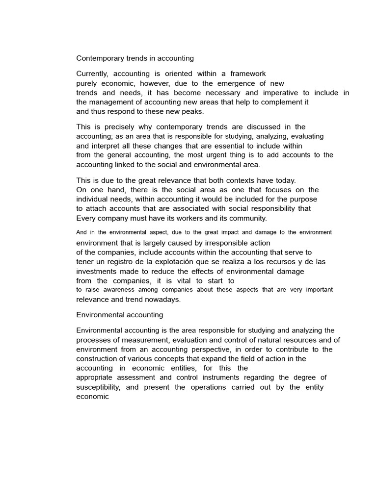 Contemporary Trends in Environmental Accounting | PDF | Sustainability ...