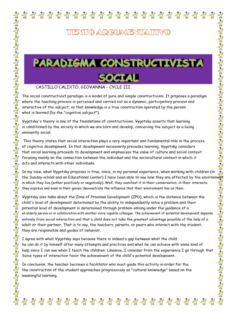 Vygotsky's Social Constructivism in Education | PDF | Constructivism ...