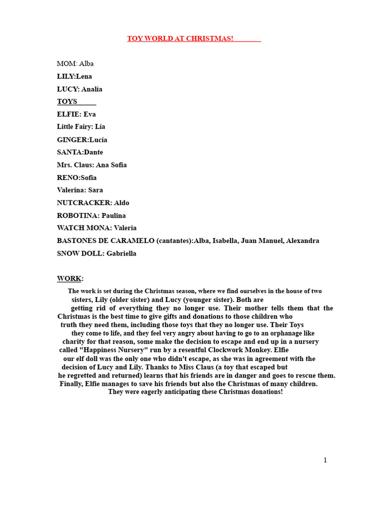 Toy Story Script at Christmas! End | PDF | The Nutcracker | Santa Claus